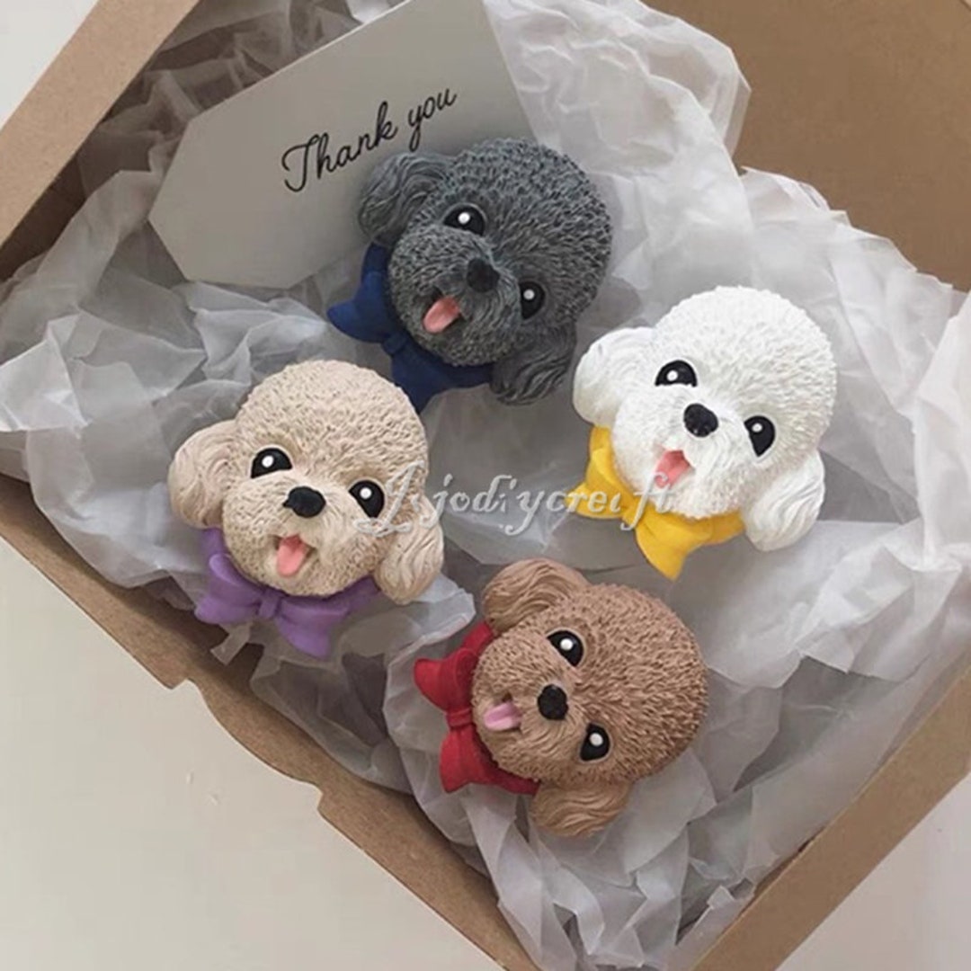 Pet Dog Silicone Mold-teddy Dog Resin Mold-animal Dog Head Mold-scented ...