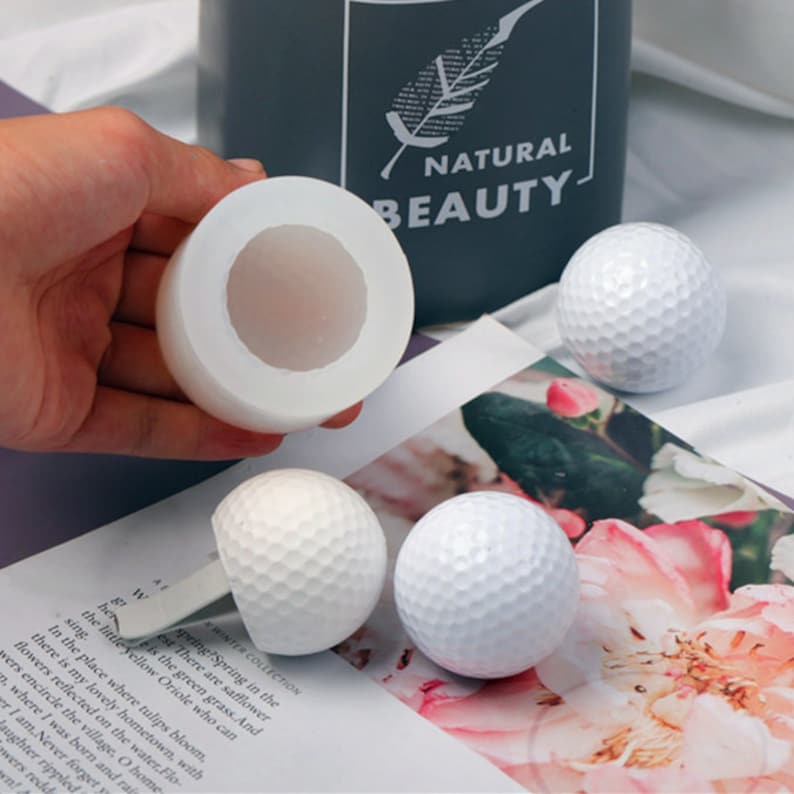 Golf Ball Resin Silicone Mold-golf Ball Candle Mold-scented Plaster ...