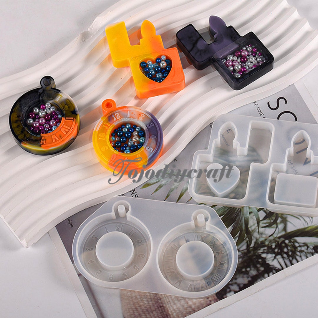Pocket Watch Quicksand Silicone Mold-pocket Watch Shaker Keychain Mold ...