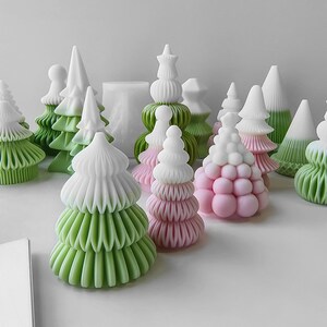 Christmas Candle Silicone Mold-christmas Tree Candle Mold-pine Tree ...