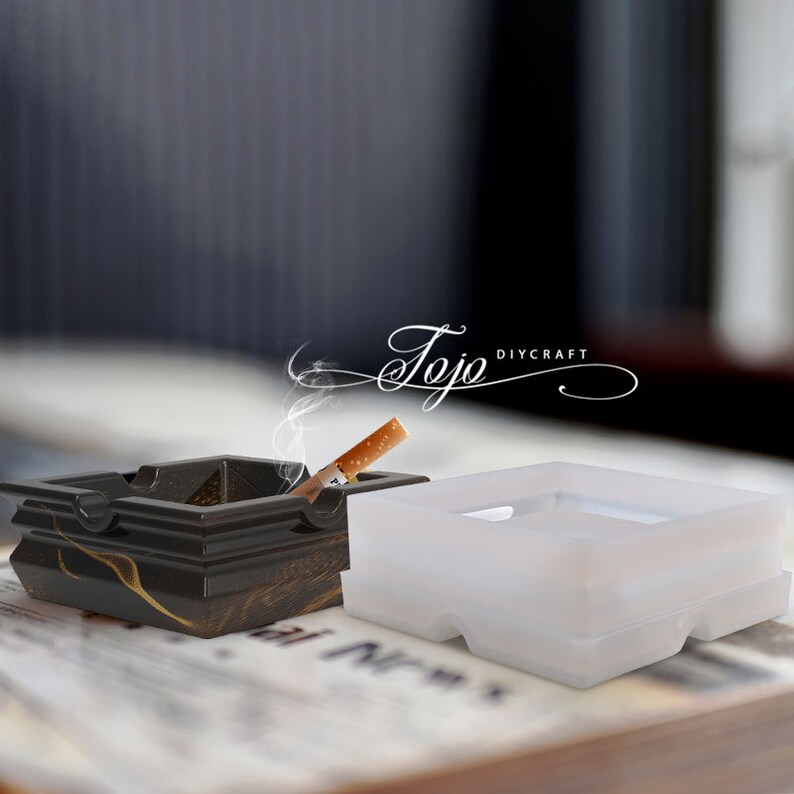 Square Ashtray Resin Mold-simple Ashtray Silicone Mold-european Style ...