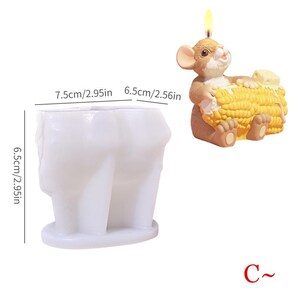 3D Mouse Fondant Silicone Mold-mouse Cheese Candle Mold-small Mouse ...
