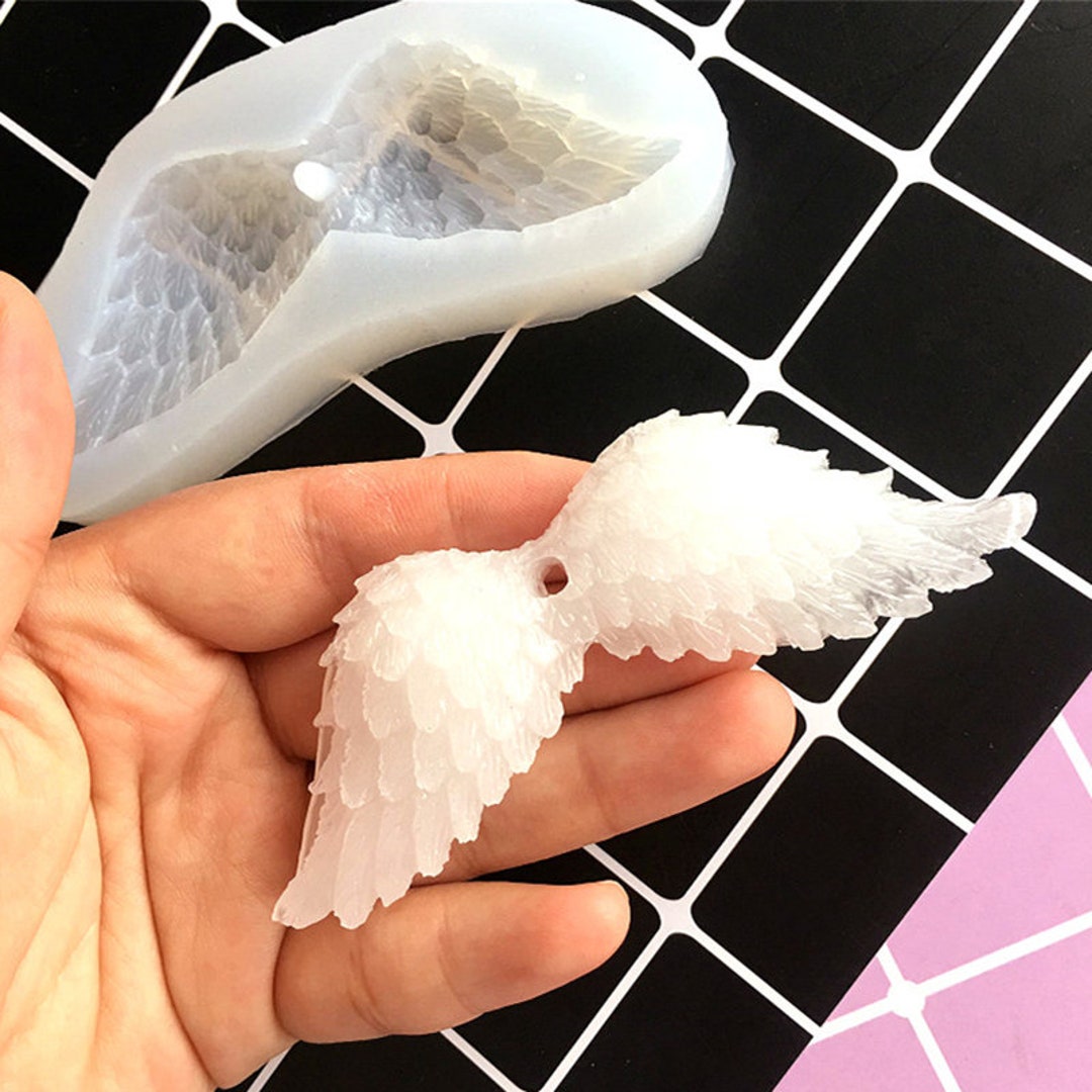 Feather Wings Pendant Mold-feather Wings Resin Mold-wings Plaster Mold ...
