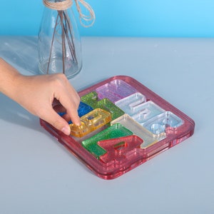 Number Puzzle Game Mold-plane Rubik's Cube Resin Mold-square Game Board ...