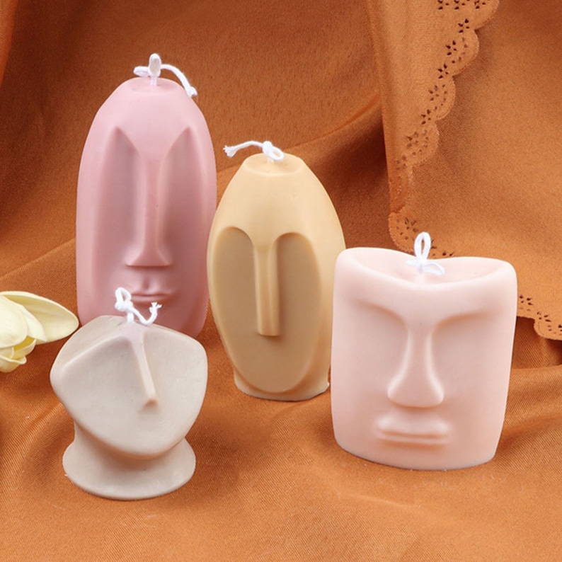 Abstract Face Portrait Candle Mold-simple Face Candle - Etsy