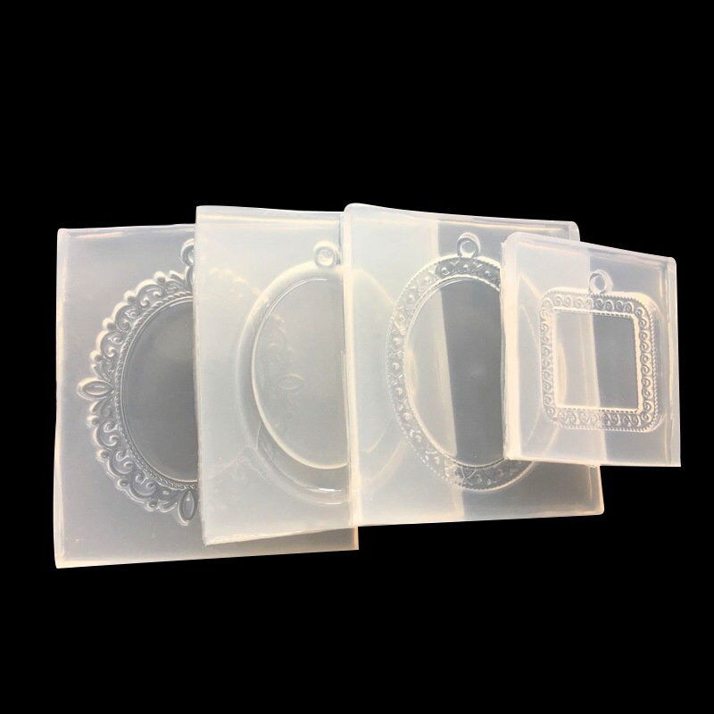 Gemstone Photo Frame Mold-round Frame Resin Mold-silicone Mold - Etsy