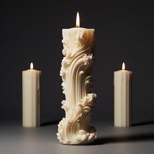 5 Styles European Candle Silicone Molds-european Cylinder Candle Mold ...