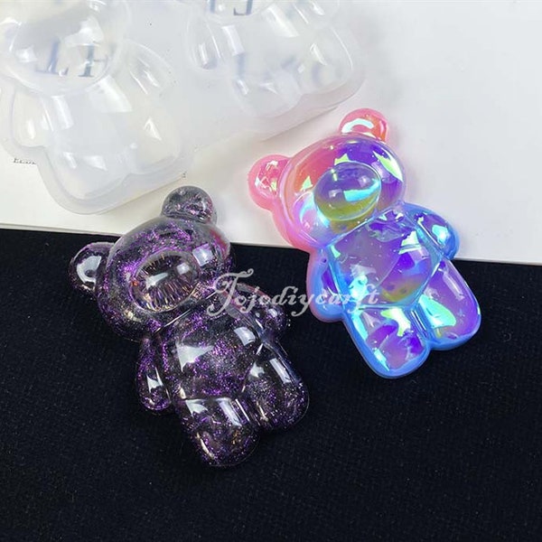Resin Keychain Bear - Etsy