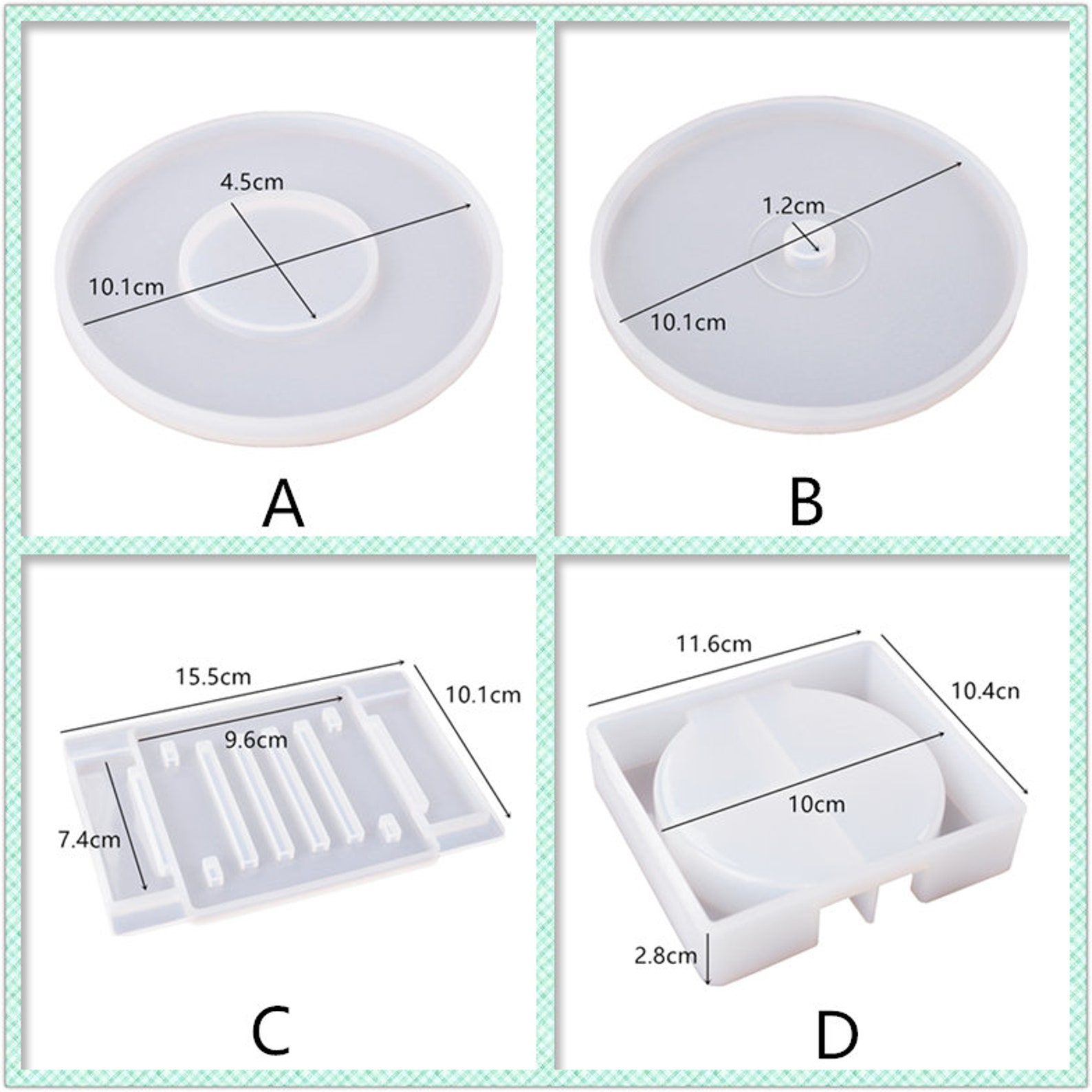 Luminous Disc Coaster Mold-cd Coaster Resin Mold-round Coaster Silicone ...