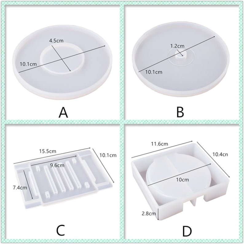 Luminous Disc Coaster Mold-cd Coaster Resin Mold-round Coaster Silicone ...