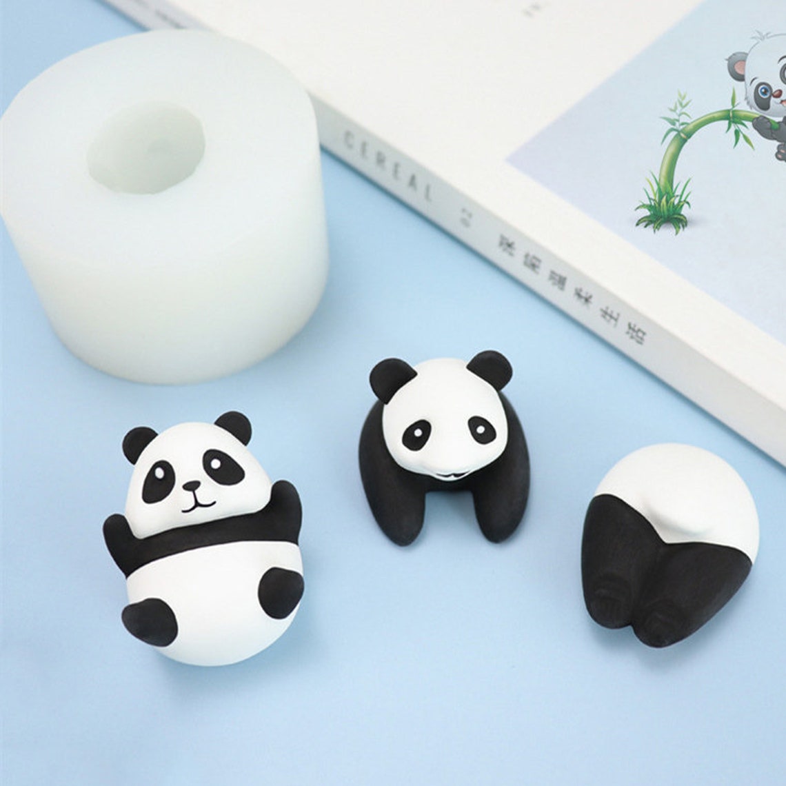 Cute Panda Silicone Mold-cartoon Panda Resin Mold-panda Keychain Mold ...