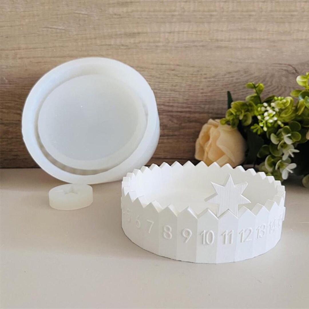 Round Calendar Silicone Mold-date Calendar Resin Mold-countdown ...