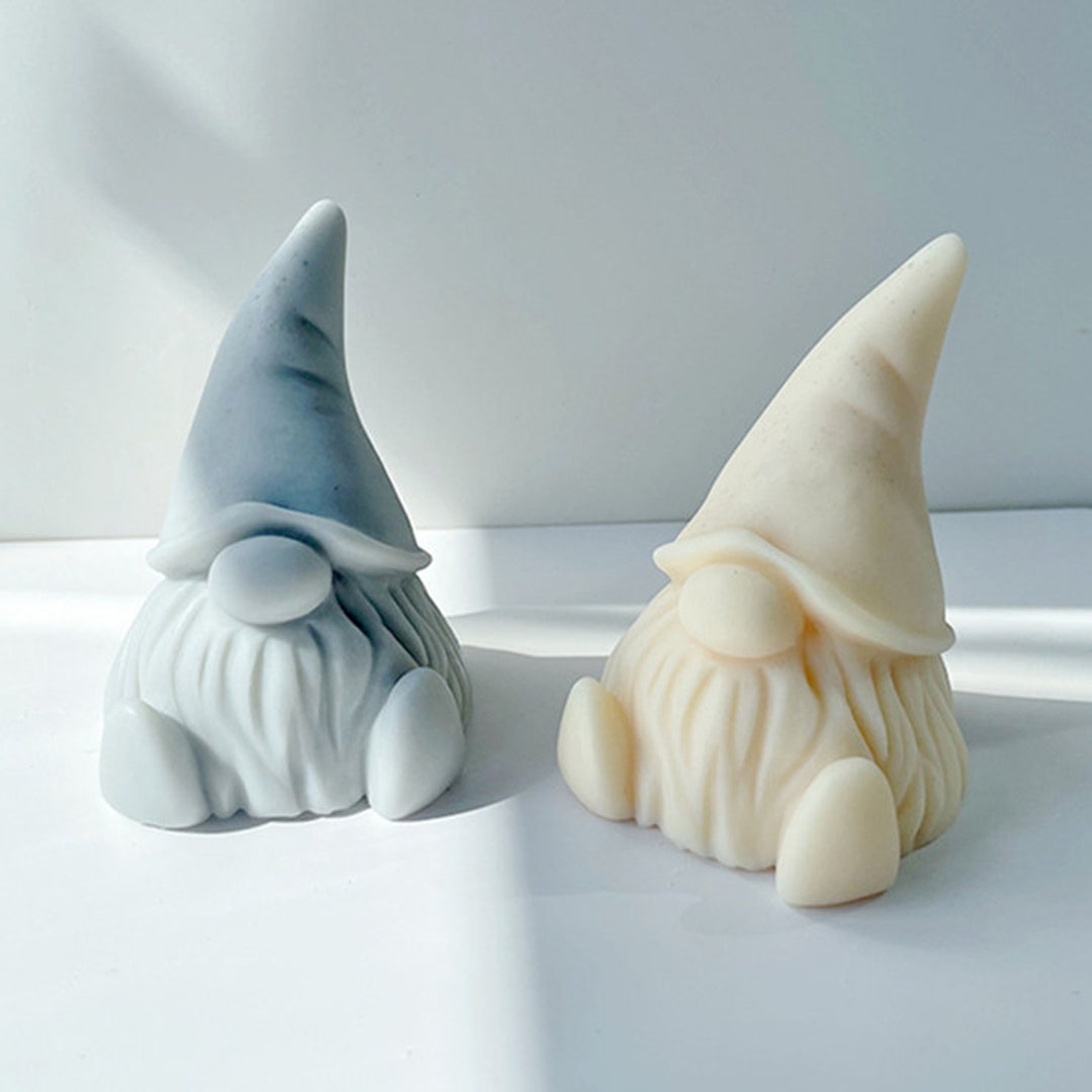 3D Gnome Candle Silicone Mold-christmas Gnome Candle Mold-cute Gnome ...