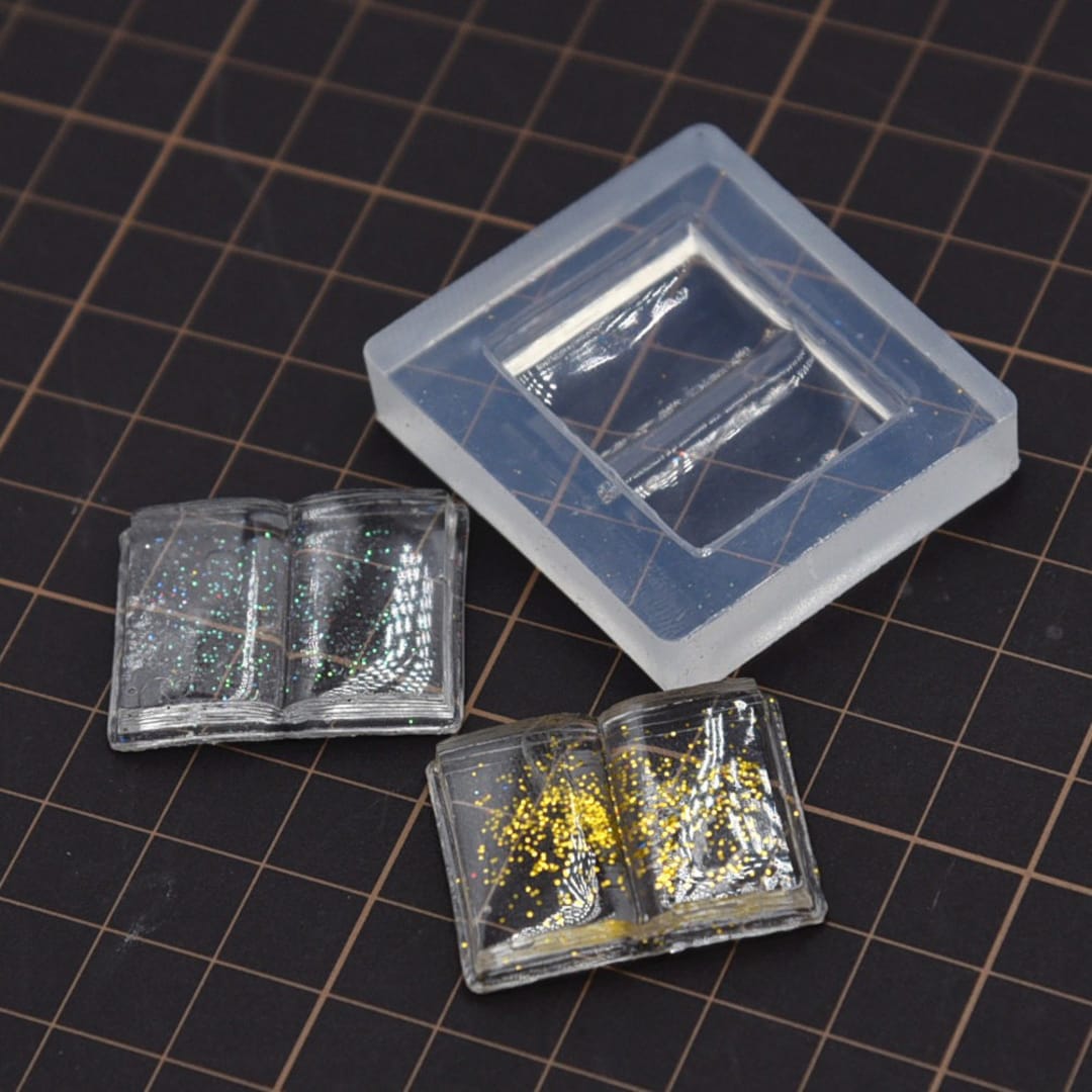 Miniature Book Silicone Mold-Magic Book Resin Mold-Cute Book Keychain ...