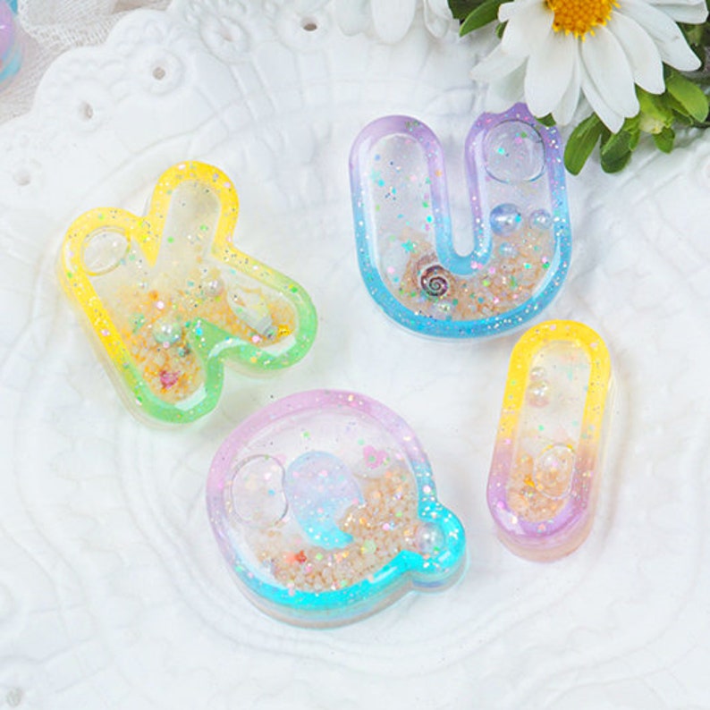 3D Alphabet Shaker Letters A-Z Mold-alphabet Shaker Resin Mold-letter ...