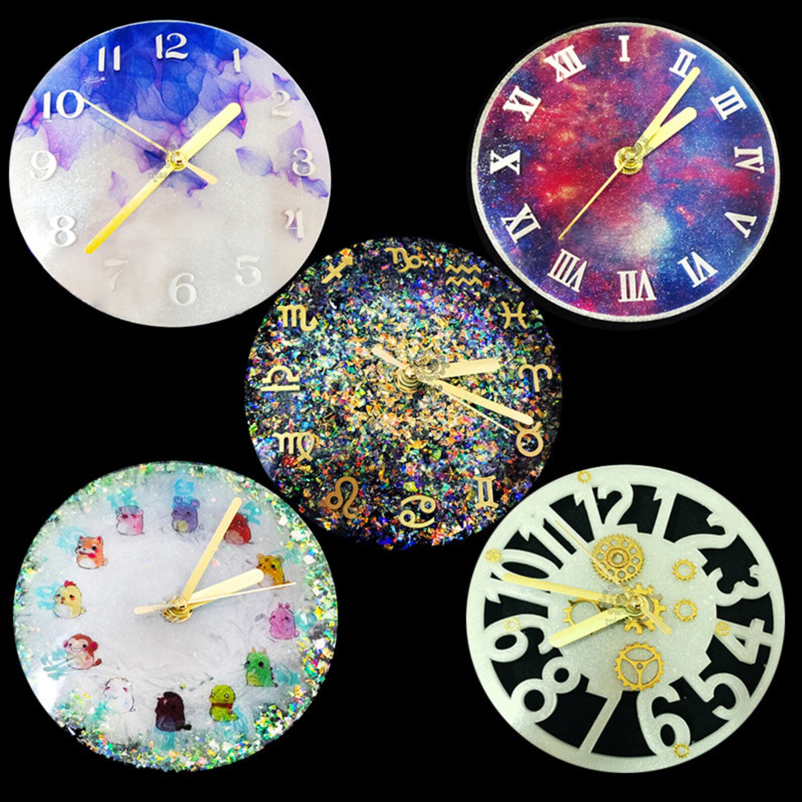 12 Constellation Clock Dial Resin Mold-roman Numeral Clock Watch Mold ...
