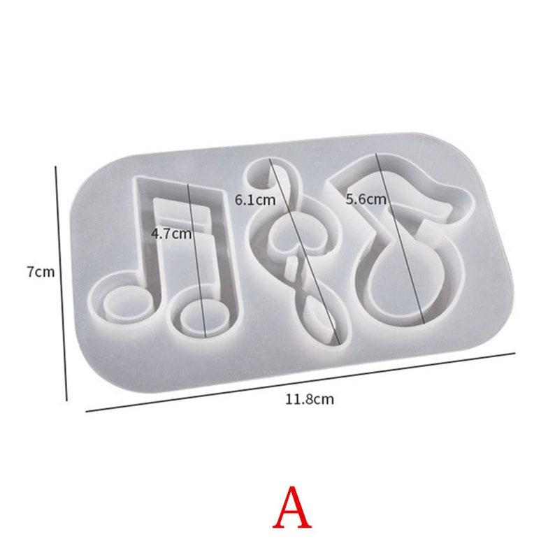 Musical Note Quicksand Silicone Mold-musical Note Shaker Resin Mold ...