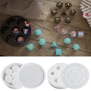RPG Dice Set Silicone Mold-dnd Dice Resin Mold-7 Sharp Edge Dice Mold ...