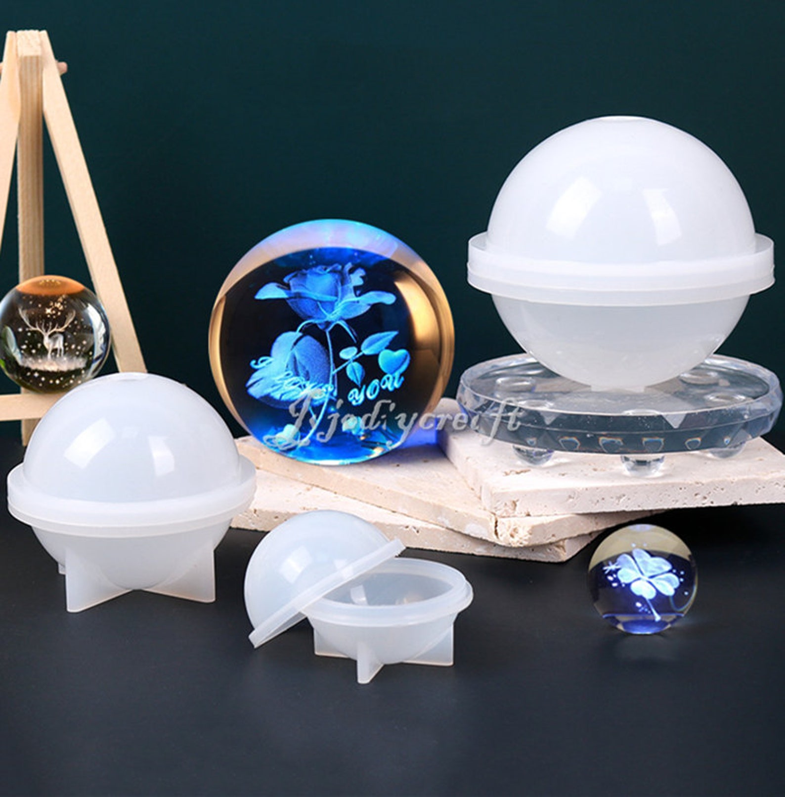 3D Sphere Silicone Mold-large Sphere Resin Mold-crystal Sphere - Etsy