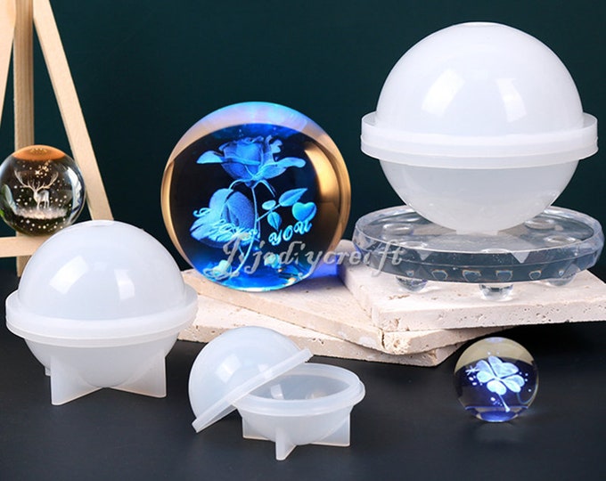3D Sphere Silicone Mold-large Sphere Resin Mold-crystal Sphere - Etsy