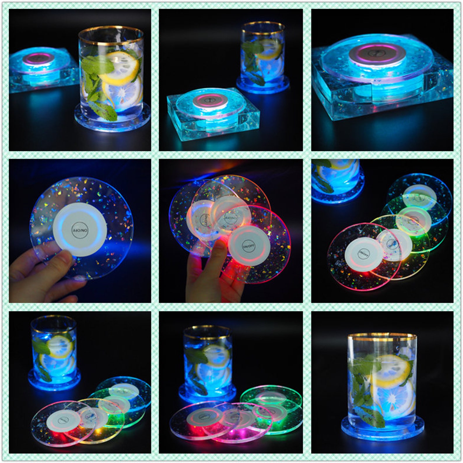 Luminous Disc Coaster Mold-cd Coaster Resin Mold-round Coaster Silicone ...