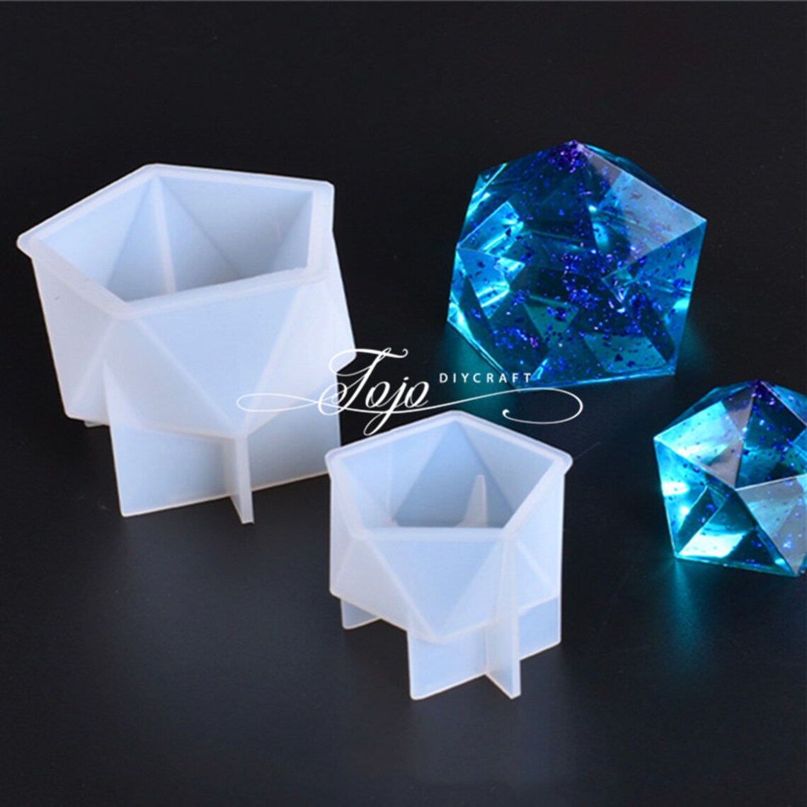 3D Polygonal Cone Mold-geometric Gemstone Silicone Mold-gem - Etsy