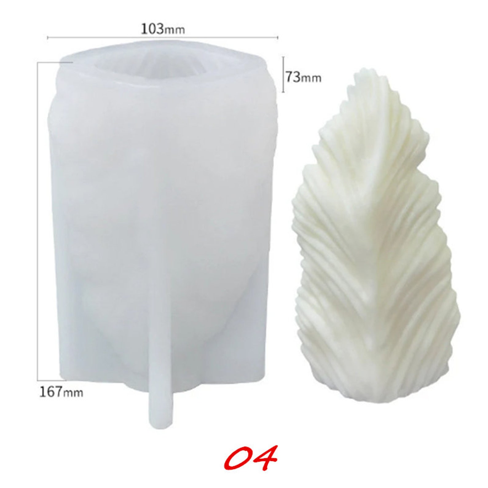 Large Scallop Shells Candle Mold-ocean Coral Candle Mold-palm Leaf ...
