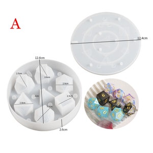 RPG Dice Set Silicone Mold-dnd Dice Resin Mold-7 Sharp Edge Dice Mold ...