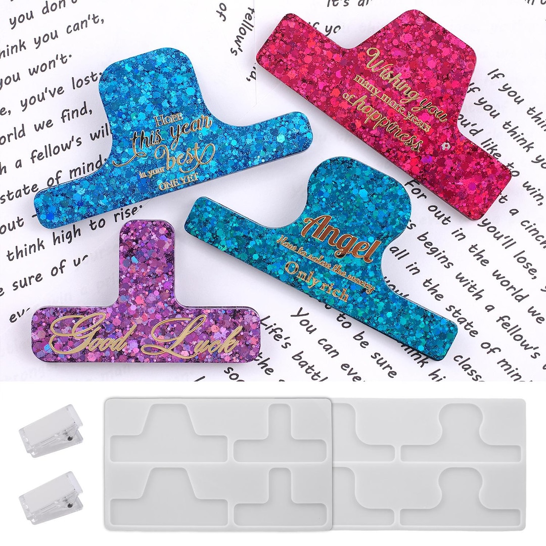 Binder Clip Silicone Mold-cute Binder Clip Resin Mold-journal Clip Mold ...