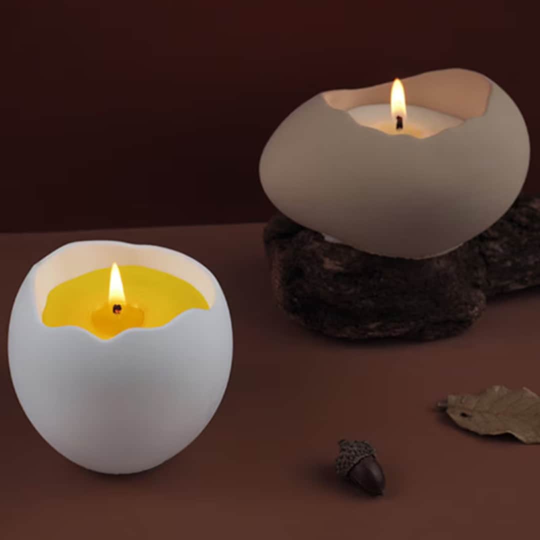 Egg Shell Candle Jar Silicone Mold-eggshell Trinket Box Resin Mold ...