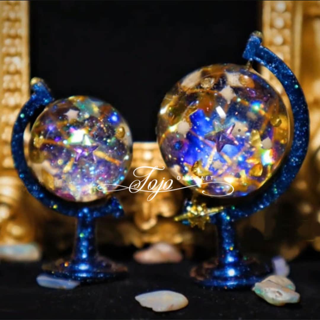 Round Ball Bracket Resin Mold-sphere Ball Mold-starry Universe Ball ...