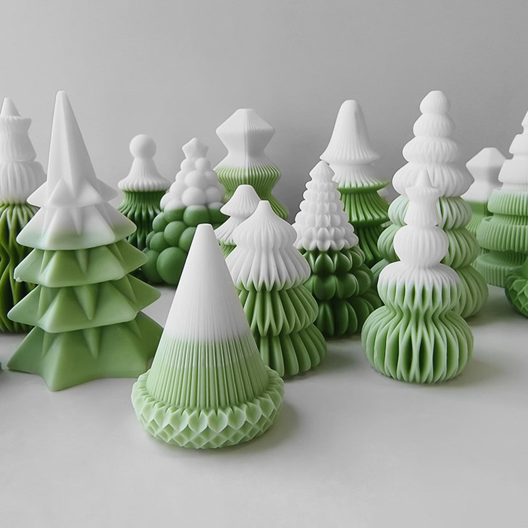 Christmas Candle Silicone Mold-christmas Tree Candle Mold-pine Tree ...