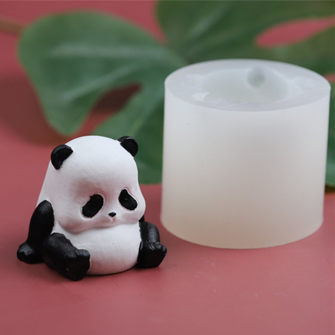 3D Lovely Panda Silicone Mold-panda Resin Mold-panda Candle - Etsy