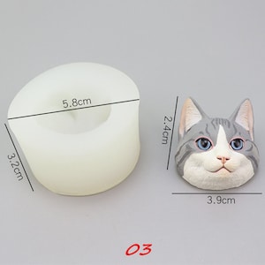 Cute Cat Head Silicone Mold-animal Cat Resin Mold-pet Ragdoll Cat ...