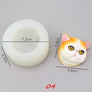 Cute Cat Head Silicone Mold-animal Cat Resin Mold-pet Ragdoll Cat ...