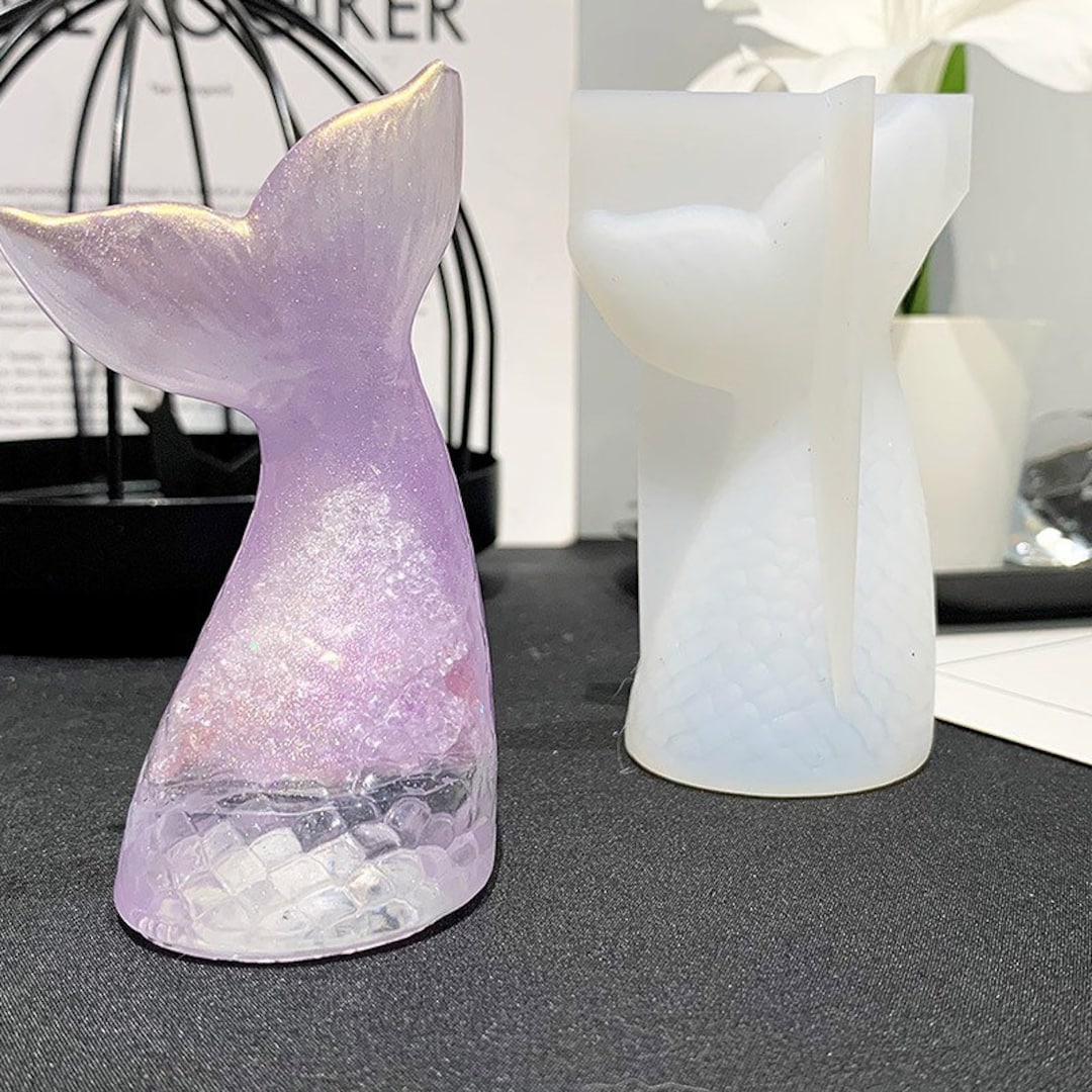 3D Mermaid Tail Silicone Mold-fish Tail Resin Mold-fish Tail Keychain ...