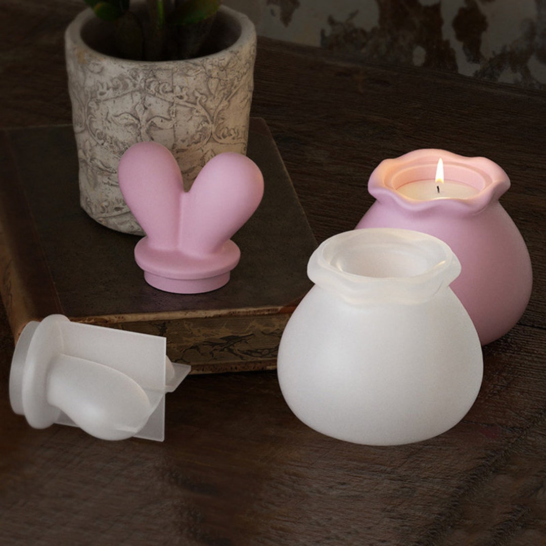 Rabbit Ears Jar Silicone Mold-bunny Ears Storage Jar Mold-jewelry ...