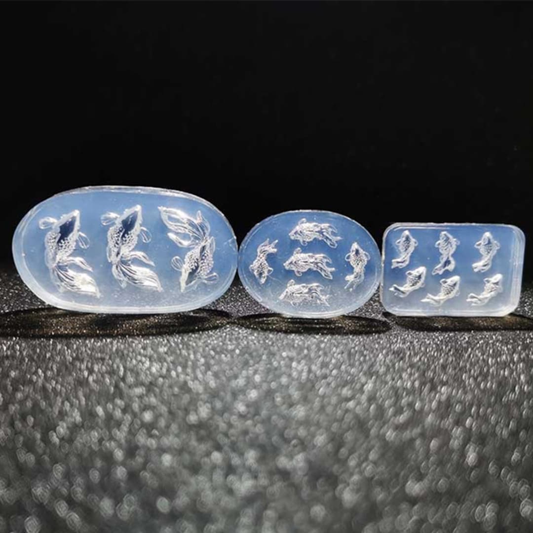 Miniature Koi Fish Silicone Mold-cute Goldfish Resin Mold-koi Fish Nail ...