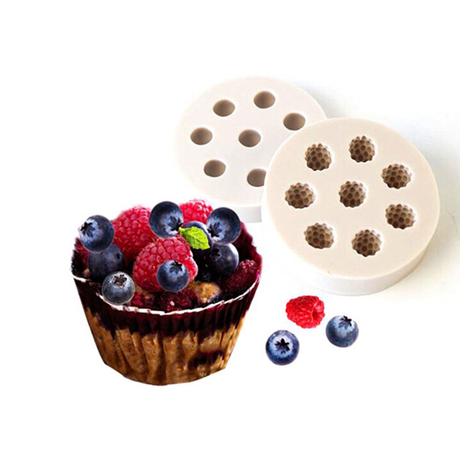 Fruit Mulberry Raspberry Silicone Mold-mini Blueberry Mold-fondant ...