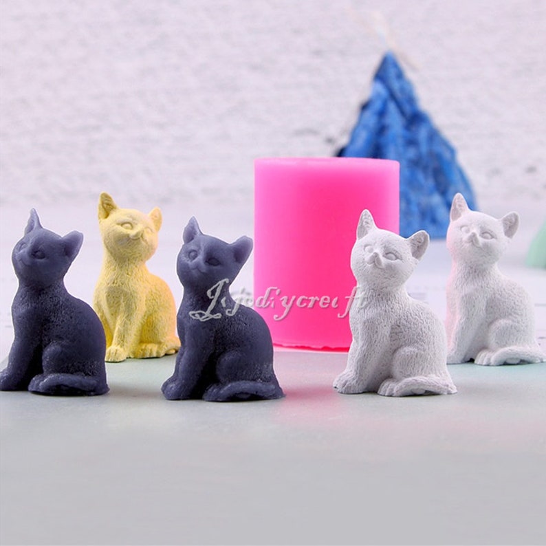 Cute Kitten Silicone Mold-animal Cat Resin Mold-cat Keychain Mold-small ...