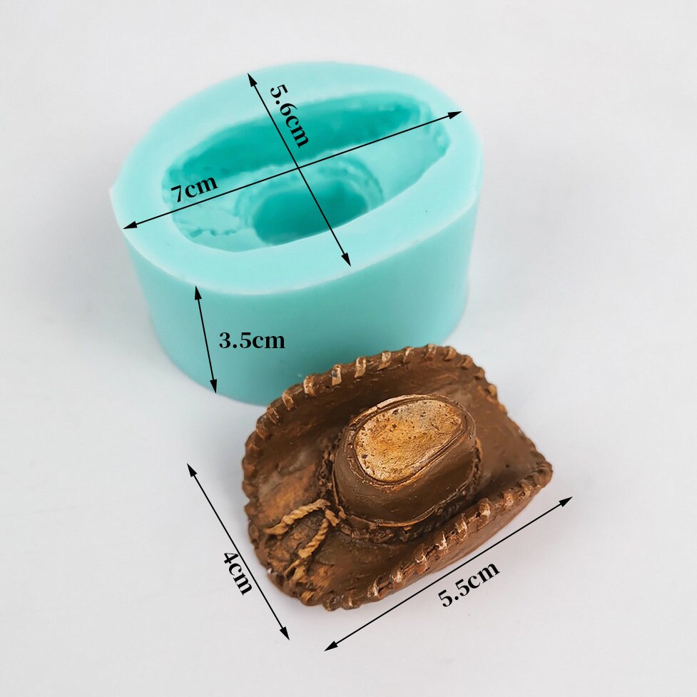 3D Cowboy Hat Fondant Silicone Mold-cowboy Hat Resin Mold-cowboy Hat ...