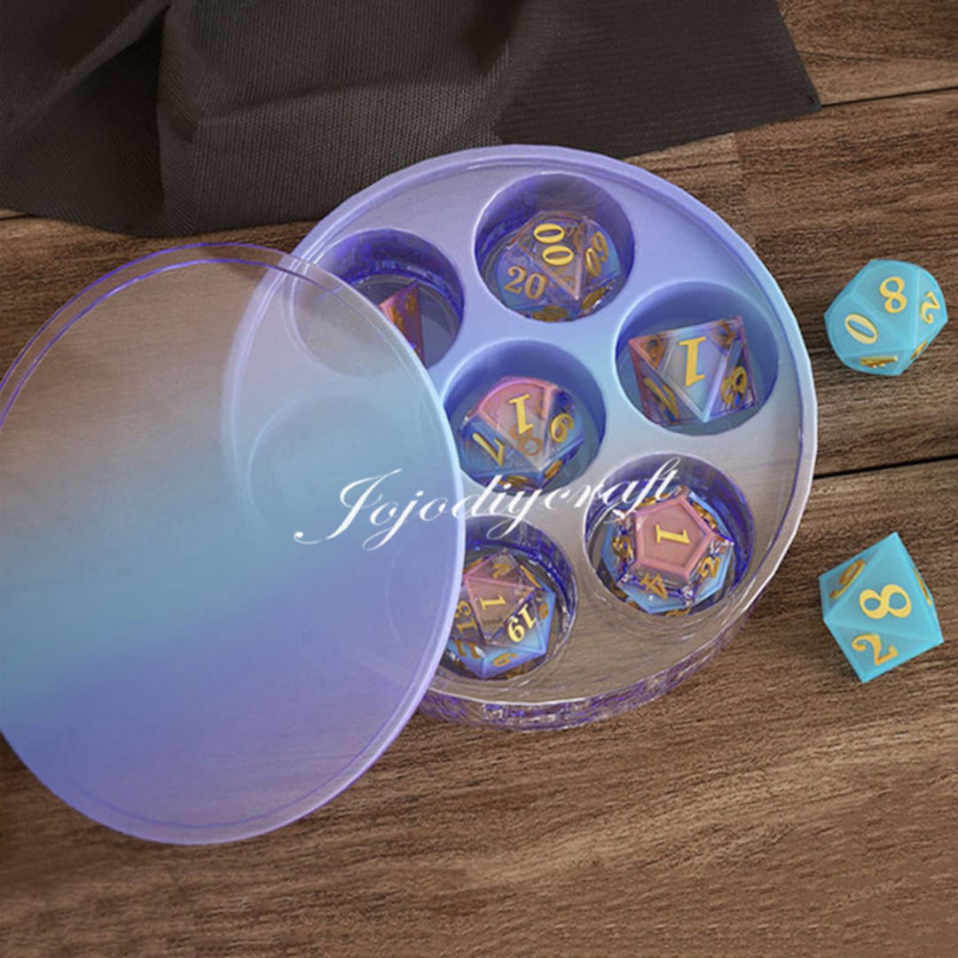 RPG Dice Set Silicone Mold-dnd Dice Resin Mold-7 Sharp Edge Dice Mold ...