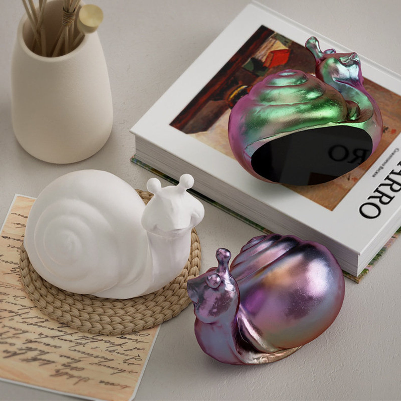 Snail Candle Silicone Mold-large Snail Candle Mold-animal Snail Resin ...