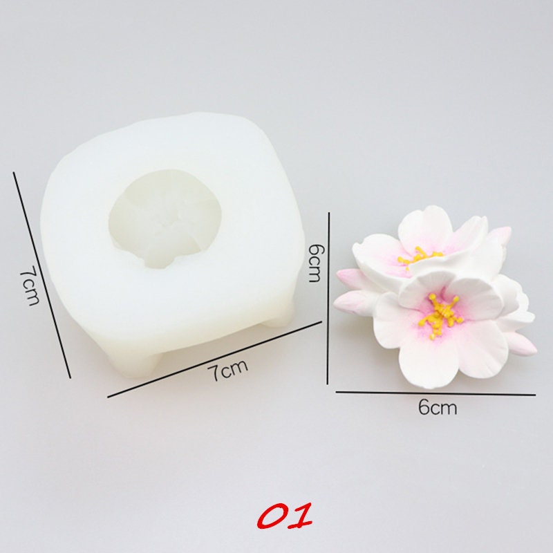 3D Sakura Candle Silicone Mold-sakura Flower Resin Mold-sakura - Etsy