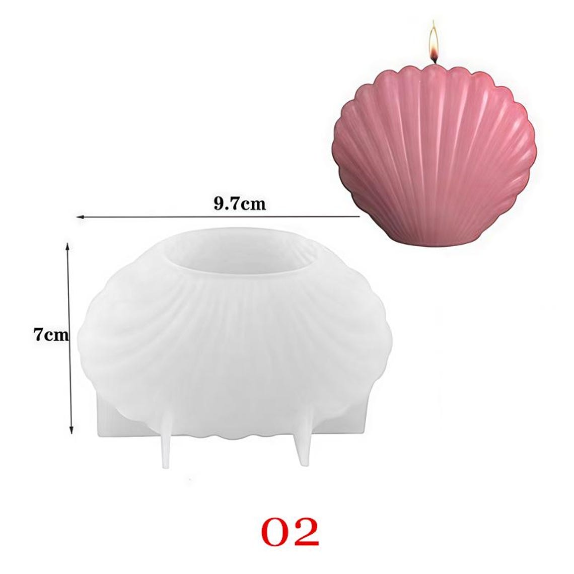 3D Shell Candle Silicone Mold-sea Shell Candle Mold-seashell Candle ...