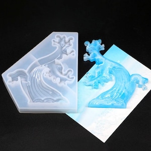 Blue Ocean Wave Silicone Mold-ocean Wave Resin Mold-kanagawa Wave Mold ...