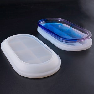 Geometric Storage Plate Dish Resin Mold-oval Round Flat Plate Mold-dish ...