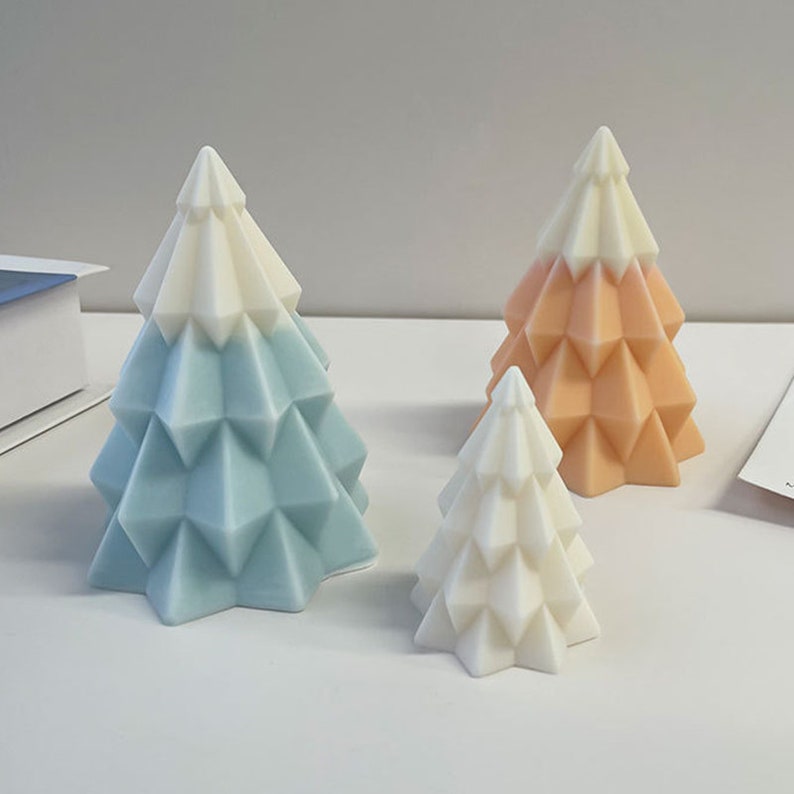 Christmas Taper Candle Silicone Mold-christmas Tree Candle Mold ...