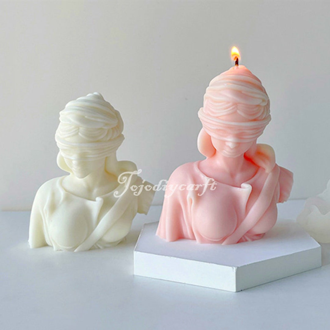Blindfolded Lady Candle Mold-greek Goddess Candle Mold-female Body ...