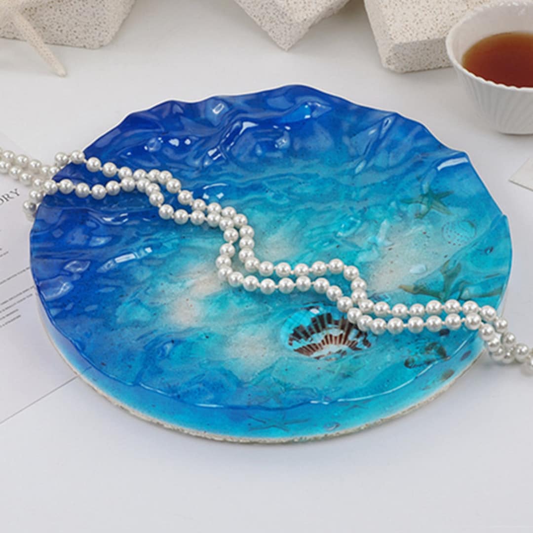 Water Ripple Tray Silicone Mold-large Wave Tray Resin Mold-round Water ...